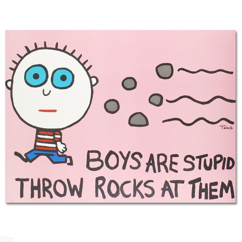 Girls Are Stupid Throw Rocks At Them