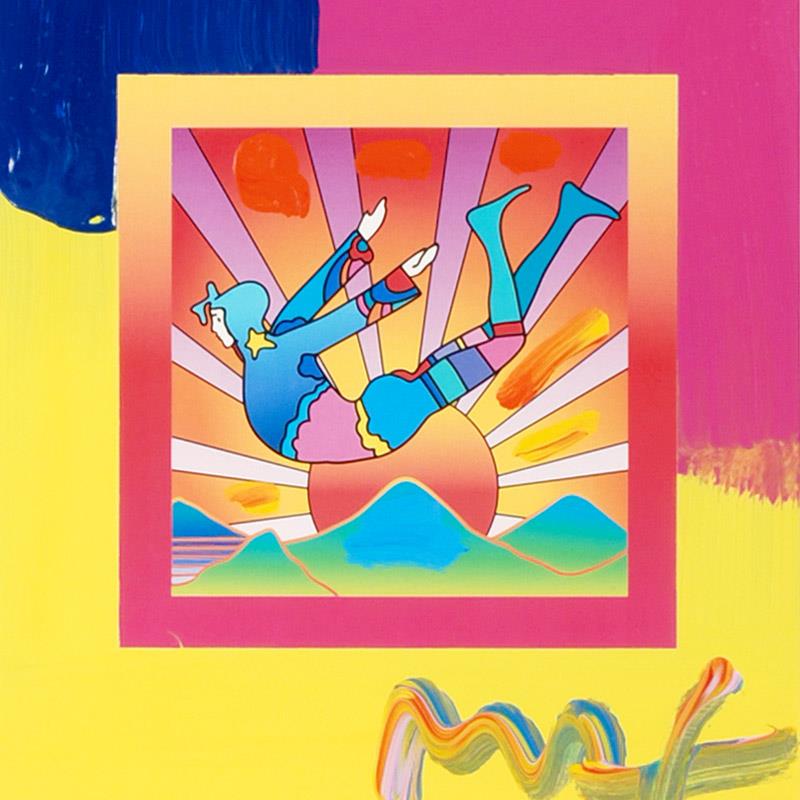 "Cosmic Flyer with Sun (10" x 13")" - Peter Max Gallery - 172942 | Qart.com
