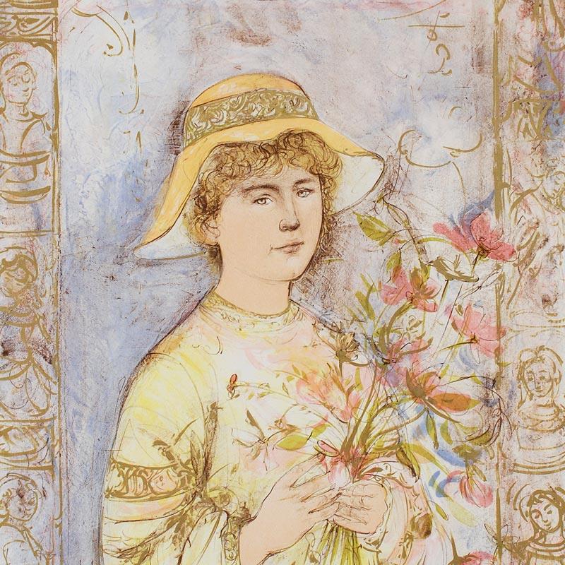 "Flora" Expressionism - Edna Hibel Gallery - 178580 | Qart.com