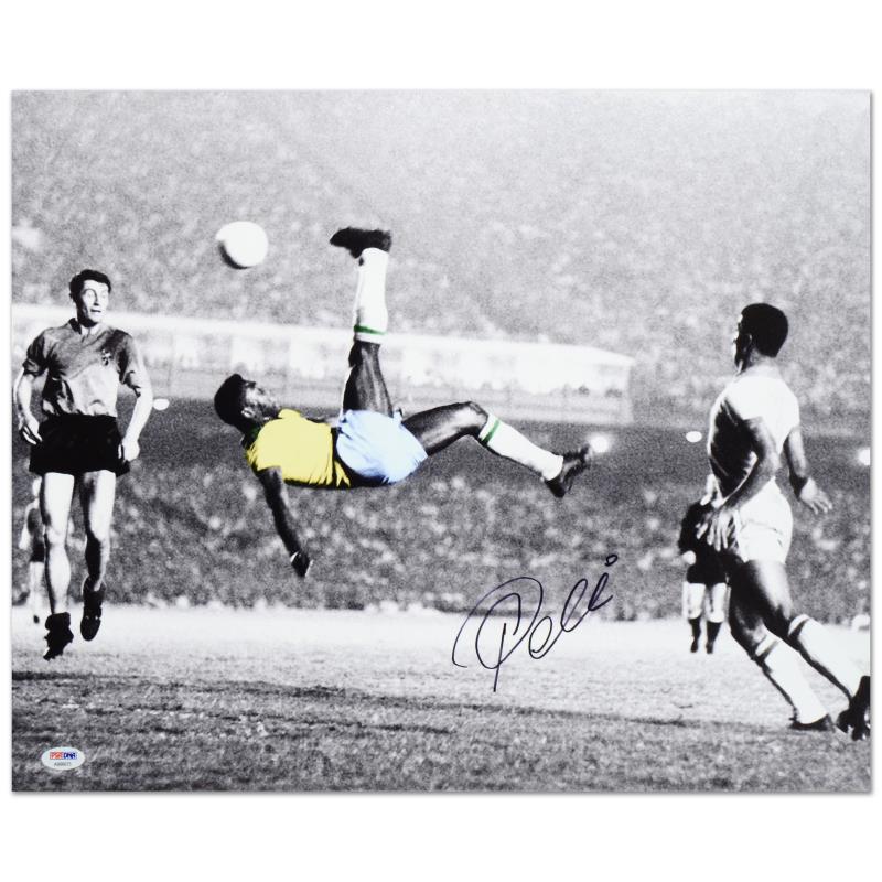 Pele Soccer Player Bicycle Kick