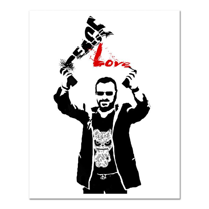 "Peace and Love" Pop Art - Ringo Starr Gallery - 222795 | Qart.com