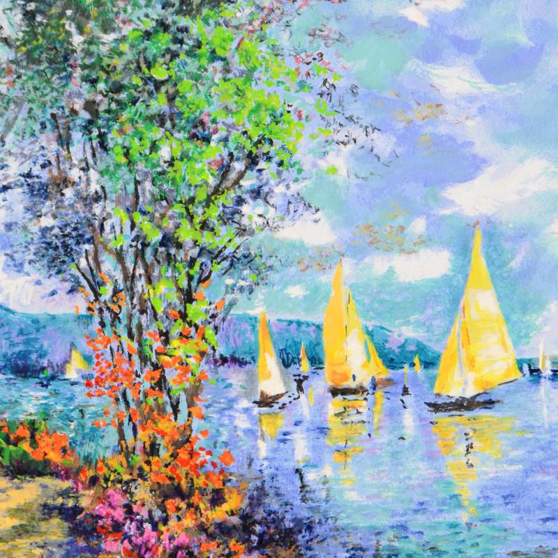 "Lakeshore Fishing" Expressionism - Dimitri Polak Gallery - 225376 ...