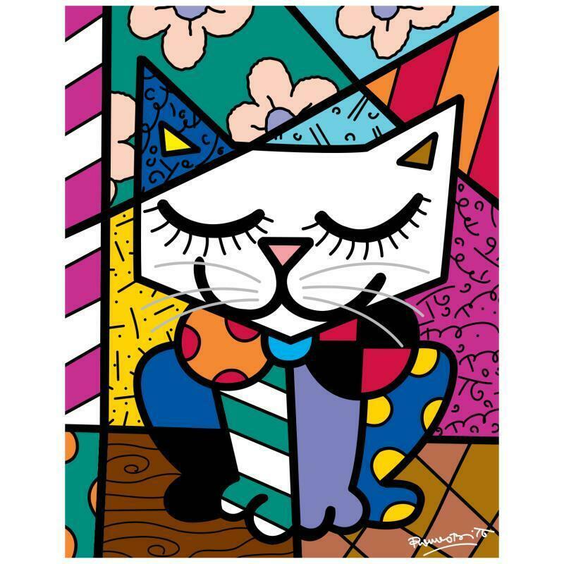 "New Sam Cat" Pop Art - Romero Britto Gallery - 239749 | Qart.com
