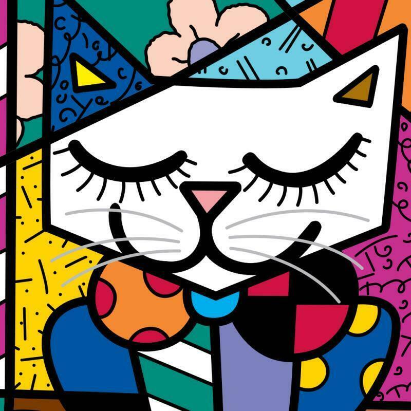 "New Sam Cat" Pop Art - Romero Britto Gallery - 239749 | Qart.com