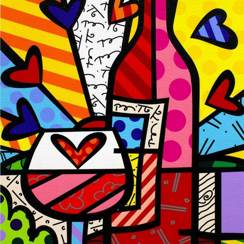 "Food & Wine" Pop Art - Romero Britto Gallery - 239763 | Qart.com