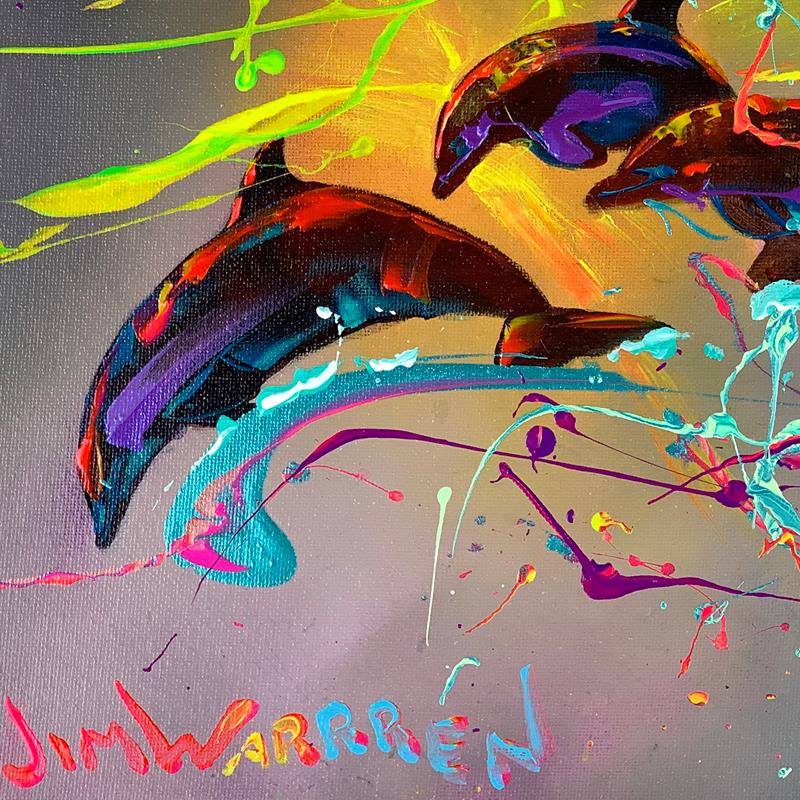 "Dolphins in Abstract" - Jim Warren Gallery - 240448 | Qart.com