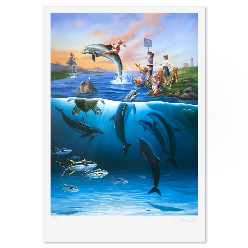 Dolphin Rides by Wyland For Auction - 268295 | Qart.com